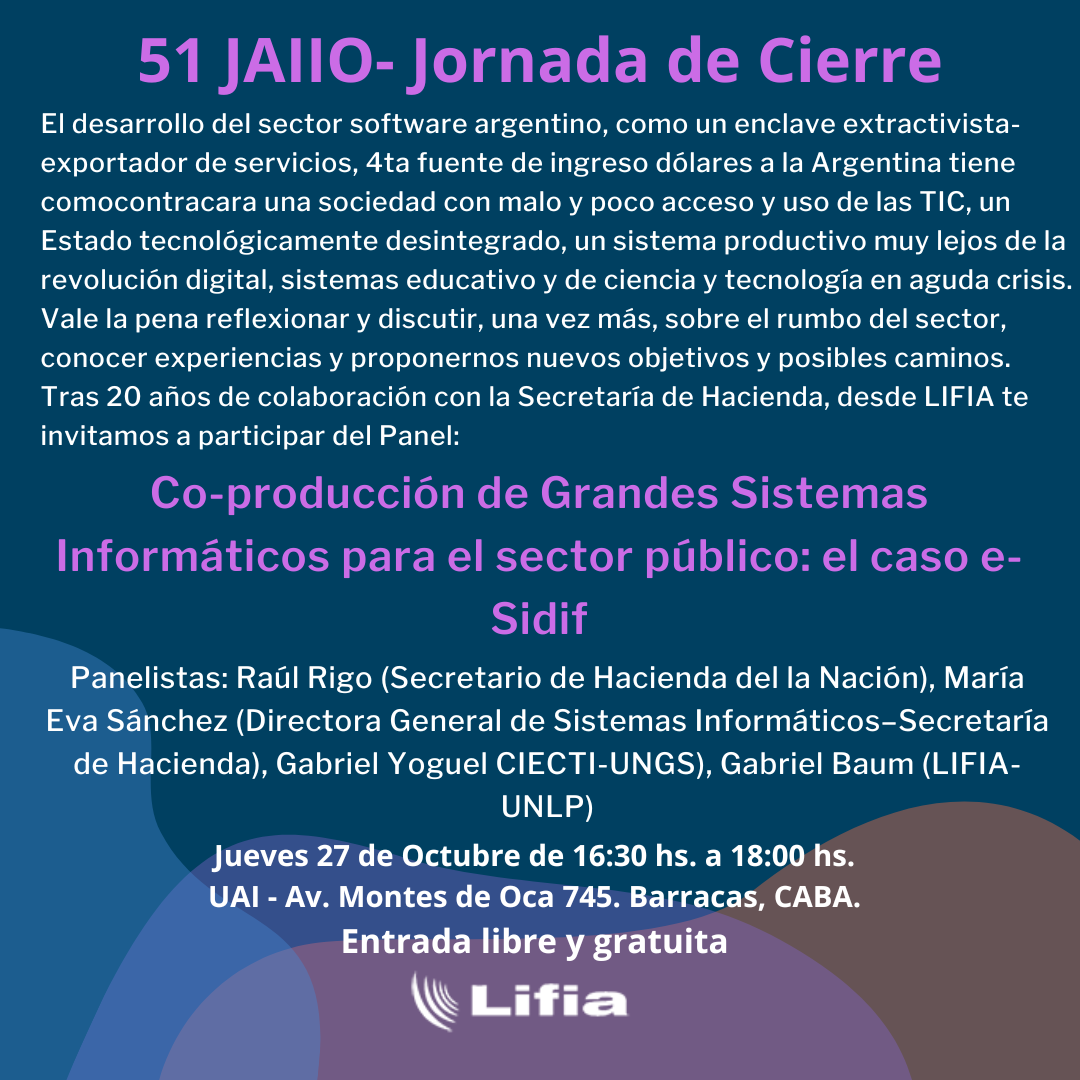 e-sidif: co-producción de grandes sistemas en el Estado – LIFIA